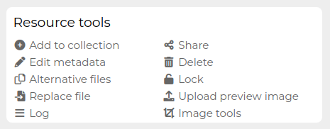 Resource tools | ResourceSpace